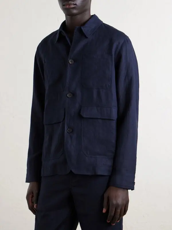 Mr P. Linen Overshirt - Blue