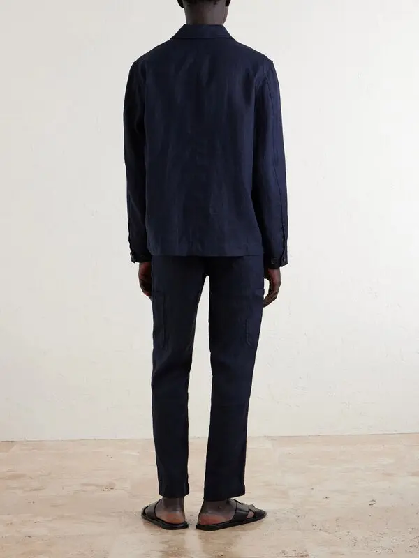 Mr P. Linen Overshirt - Blue