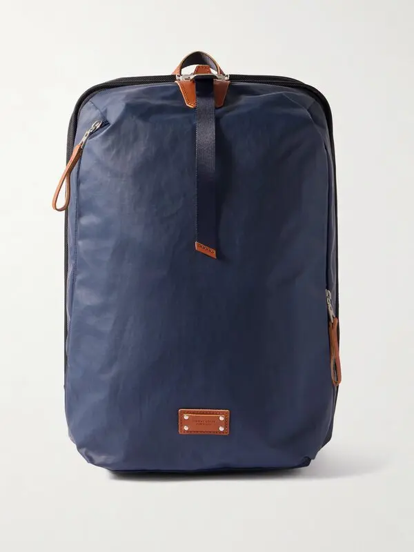 MASTER-PIECE CO Bump L Canvas And Leather-trimmed Cordura® Nylon Backpack - Blue
