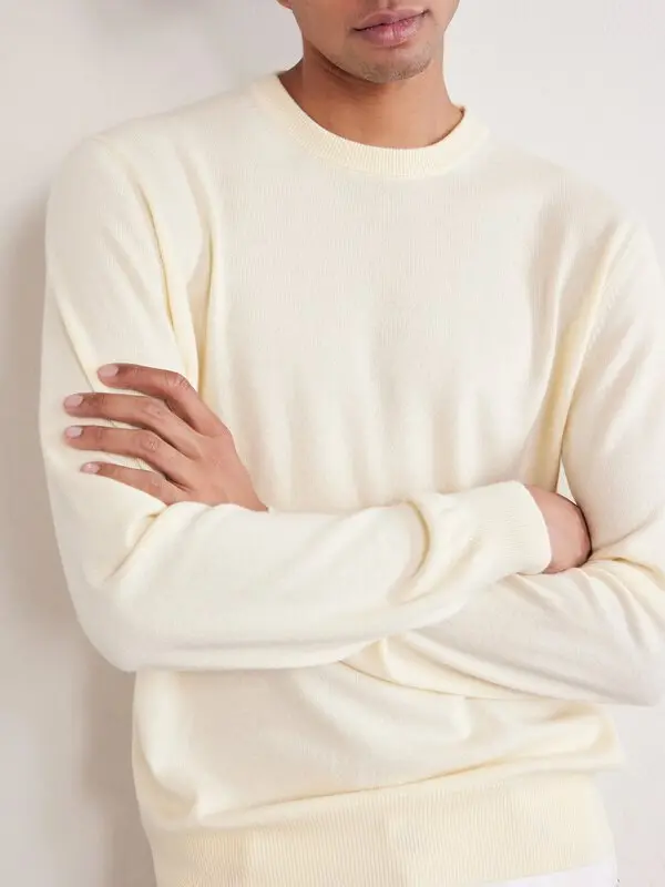 Loro Piana Slim-fit Baby Cashmere Sweater - Yellow