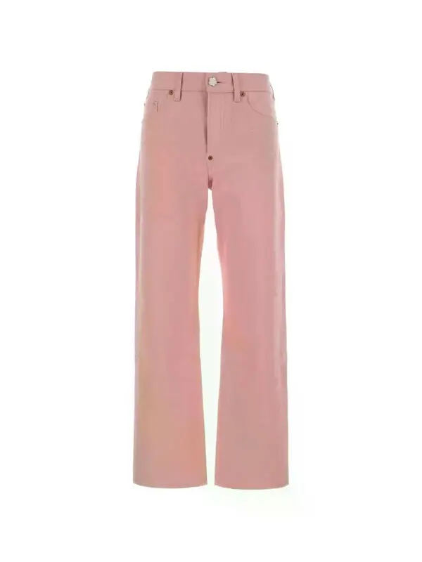 Kenzo Flower-button Straight Denim Trousers