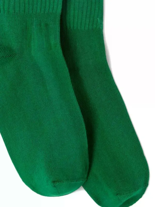 American Vintage Intarsia-logo Socks - Green