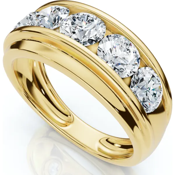 BLISS DIAMOND 2.00 Carat Channel Set Diamond Band In 10k Gold - 10k Yellow Gold