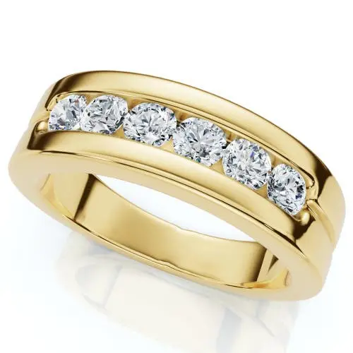 BLISS DIAMOND 5/8ct Diamond 10k Gold Wedding Band - 10k Yellow Gold