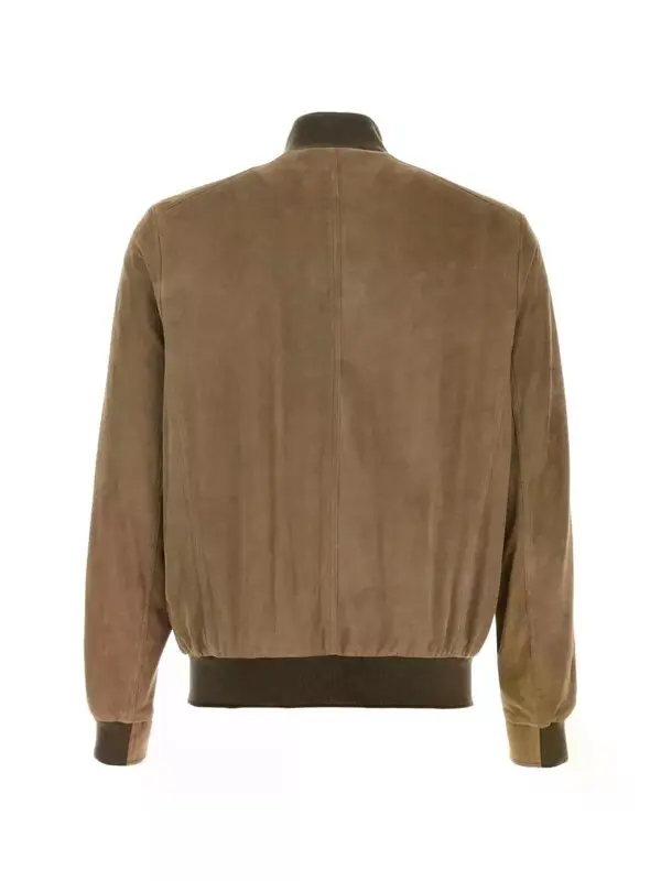 MOORER Carlos Button-up Suede Bomber Jacket