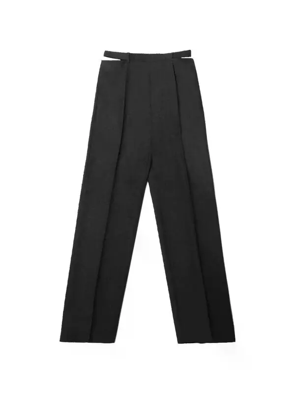 JIL SANDER Cut-out Detail Trousers - Black