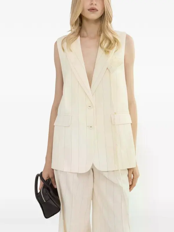 NISSA Pinstripe Single-breasted Waistcoat