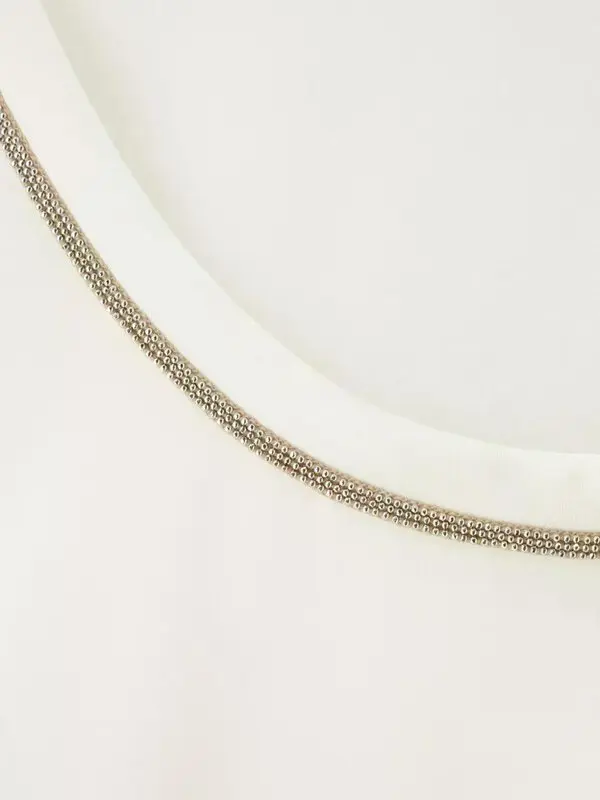 PANICALE Beaded Top - White