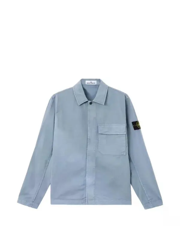 Stone Island Logo-patch Overshirt - Blue