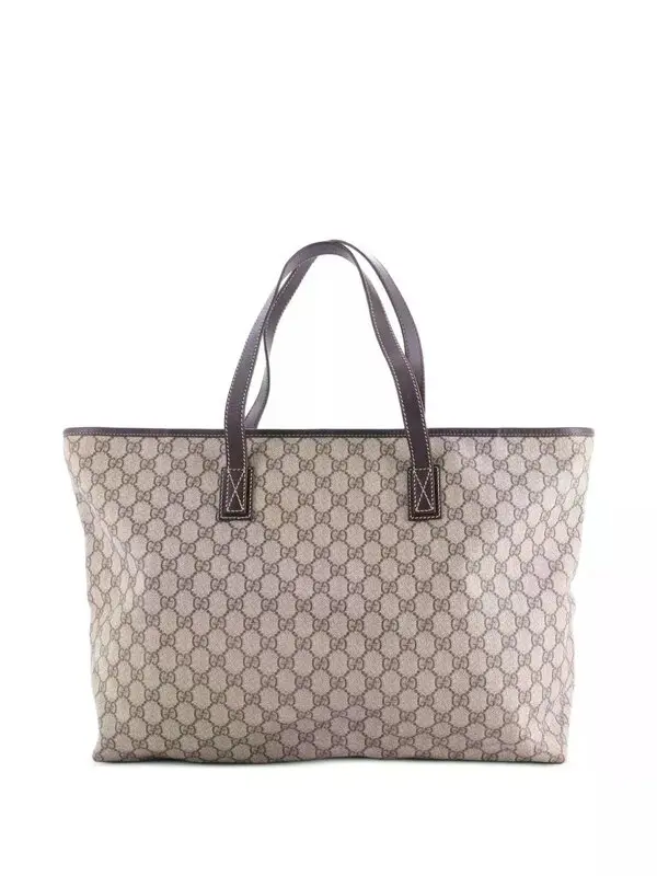 Gucci Plus Gg Coated Canvas Large Tote Bag - Brown