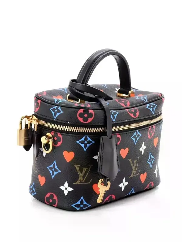 LOUIS VUITTON Vanity Handbag Limited Edition Game On Monogram Pm Satchel - Black