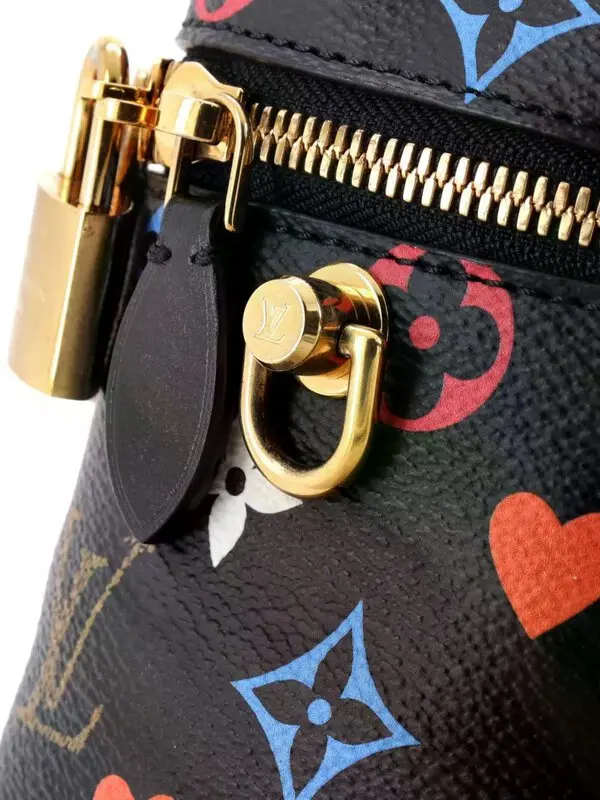 LOUIS VUITTON Vanity Handbag Limited Edition Game On Monogram Pm Satchel - Black