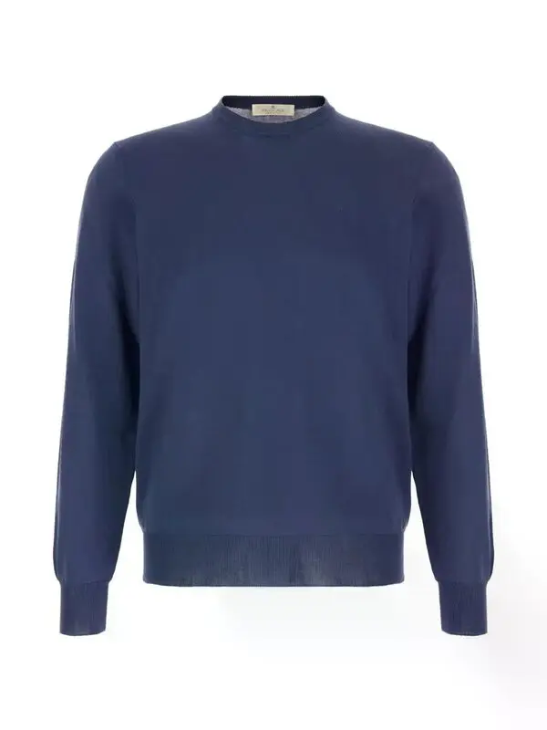 PANICALE Cotton Crew Neck Sweater - Blue