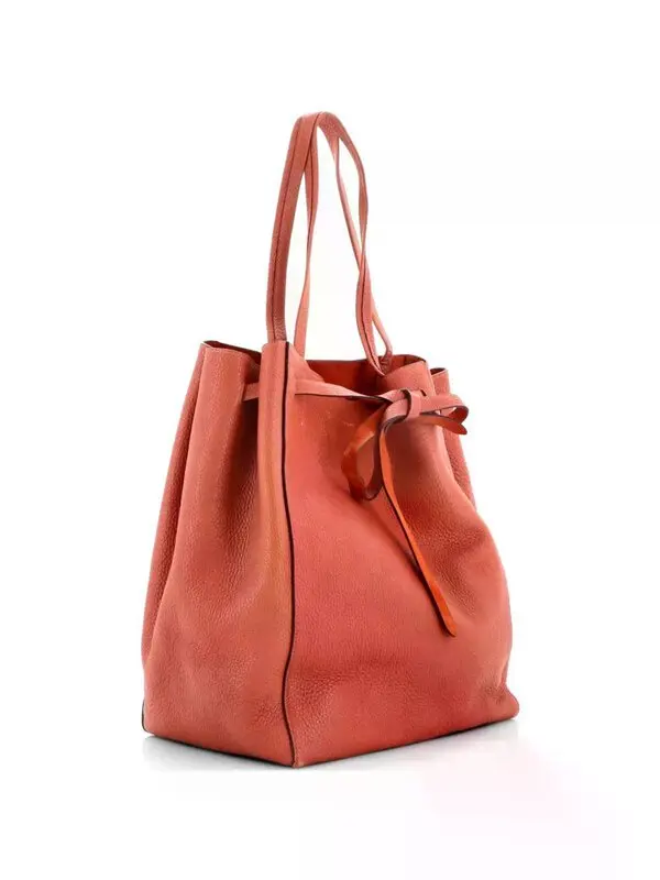 Celine Phantom Tie Cabas Leather Medium Tote Bag