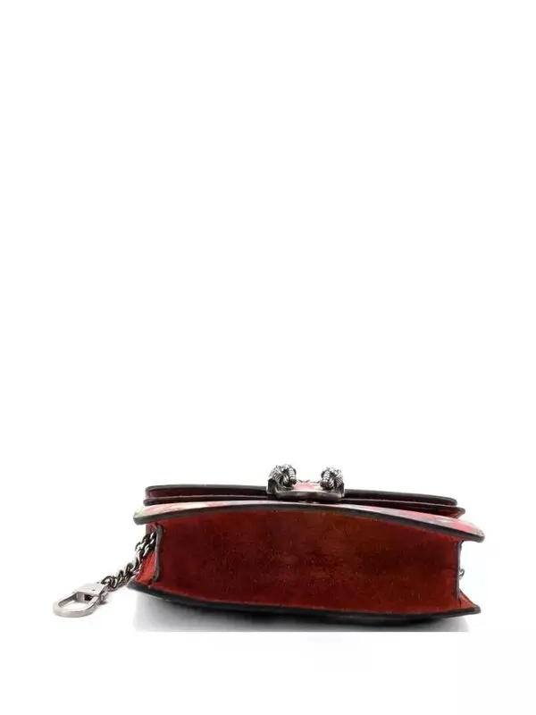 Gucci Dionysus Blooms Print Gg Coated Canvas Super Mini Crossbody Bag - Brown
