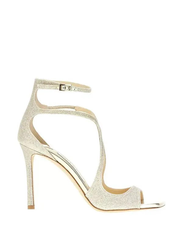 JIMMY CHOO Azia 95 Ankle-strap Pumps - Gold