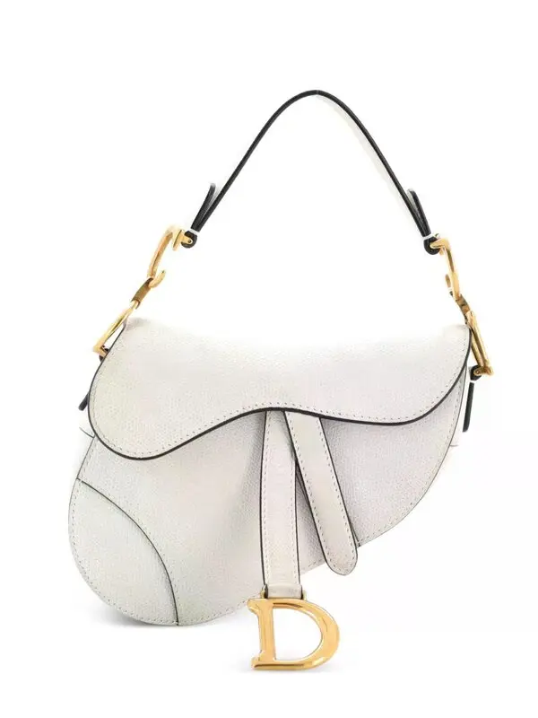 Dior Saddle Mini Shoulder Bag - White