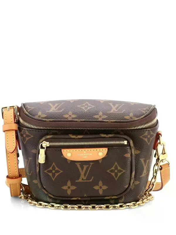 LOUIS VUITTON Bum Bag Monogram Canvas Mini Belt Bag - Brown