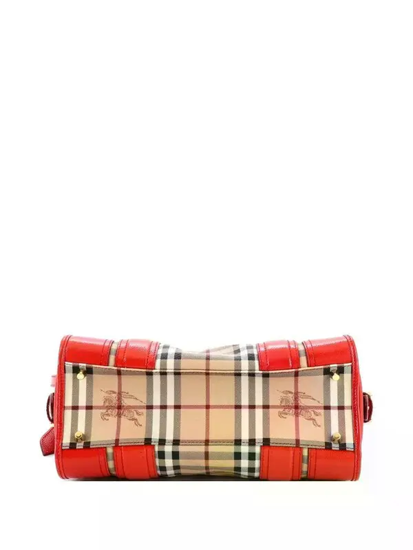 Burberry Haymarket Coated Canvas Medium Satchel