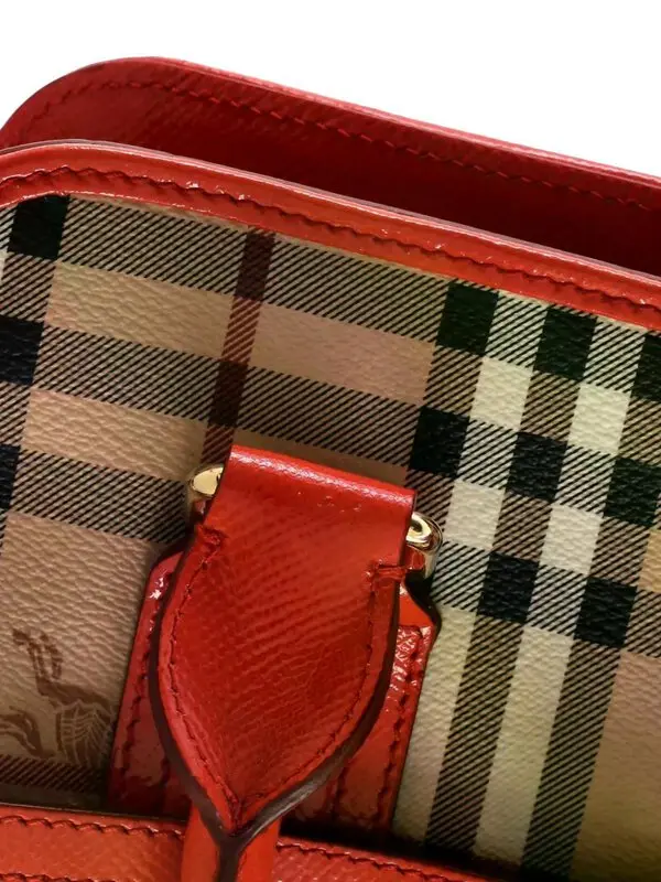 Burberry Haymarket Coated Canvas Medium Satchel