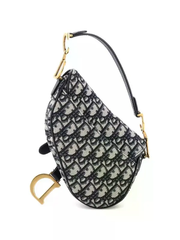 Dior Saddle Handbag Oblique Canvas Mini Shoulder Bag - Blue