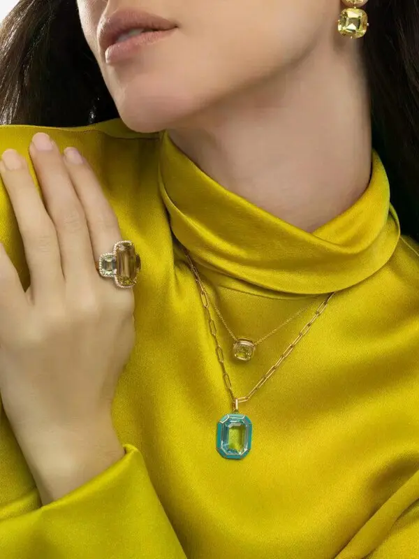 Goshwara Manhattan Lemon Quartz Necklace - Gold