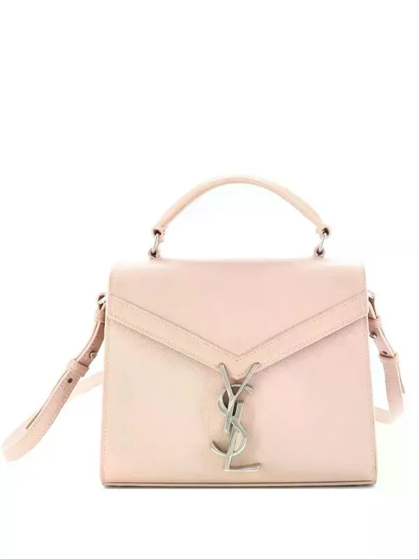 Saint Laurent Cassandra Top Handle Bag Leather Mini Shoulder Bag - Pink