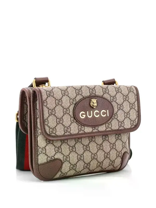 Gucci Neo Vintage Flap Messenger Gg Coated Canvas Small - Brown