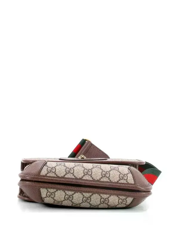 Gucci Neo Vintage Flap Messenger Gg Coated Canvas Small - Brown