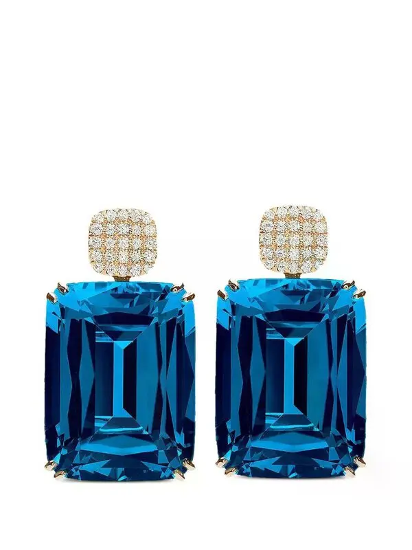 Goshwara London Diamond And Topaz Earrings - Gold