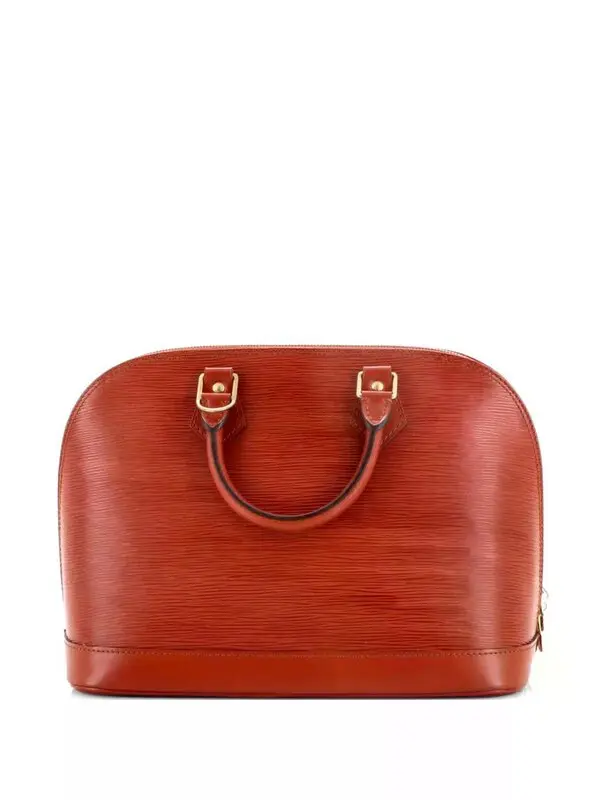 LOUIS VUITTON Vintage Alma Handbag Epi Leather Pm Satchel - Brown