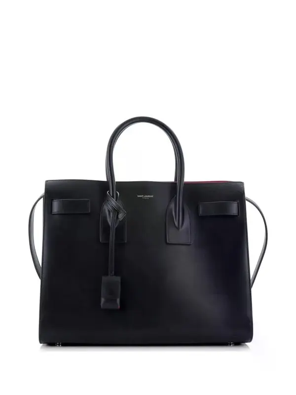Saint Laurent Sac De Jour Bag Leather Small Satchel - Black
