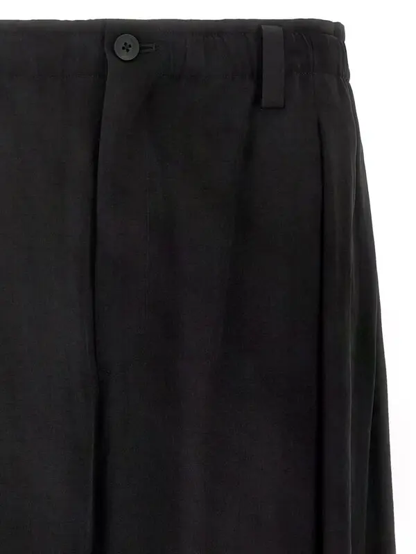 Yohji Yamamoto 8-tuck Elasticated Pleated Trousers