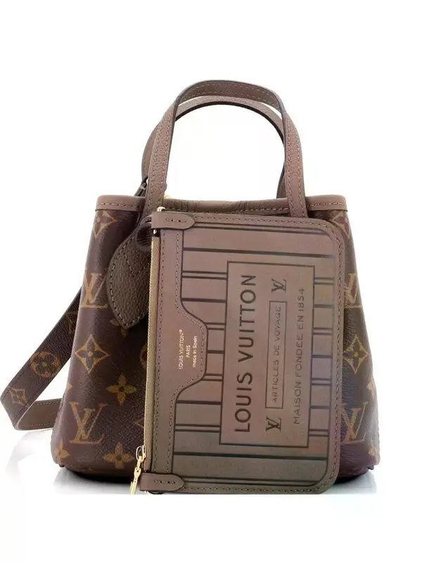 LOUIS VUITTON Neverfull Bandouliere Inside Out Monogram Canvas And Leather Bb Tote Bag - Brown