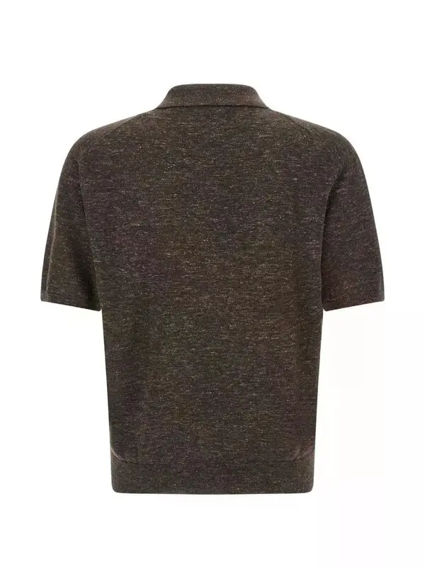 THE ROW Borges Short-sleeve Polo Shirt - Brown