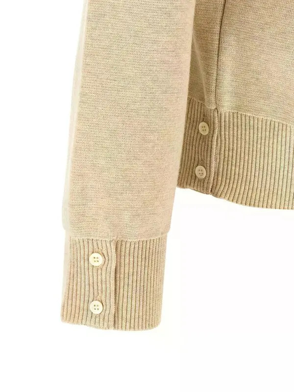 Thom Browne Four-bar Side-slit Sweater - Neutrals