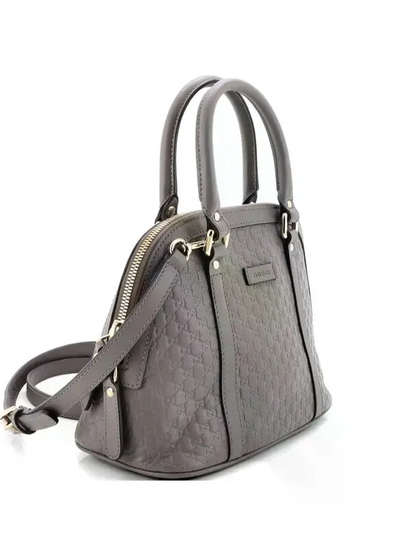 Gucci Convertible Dome Microguccissima Leather Mini Satchel - Grey