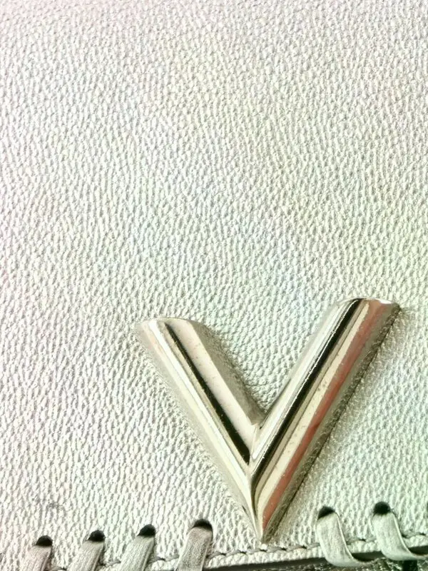 LOUIS VUITTON Chain Bag Whipstitch Leather Shoulder Bag