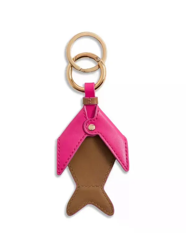 LANCEL Fish-motif Keyring - Pink
