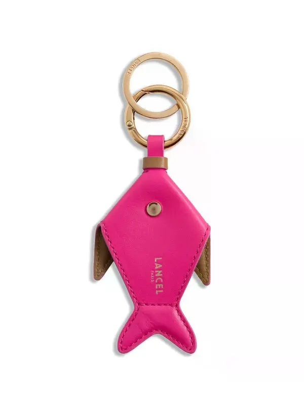LANCEL Fish-motif Keyring - Pink