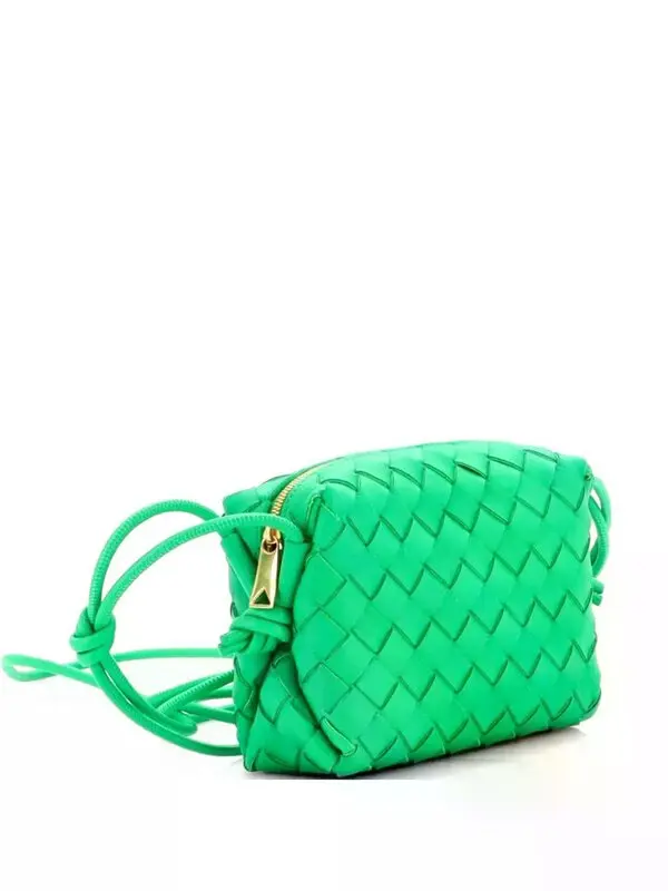 Bottega Veneta Loop Intrecciato Nappa Mini Crossbody Bag - Green