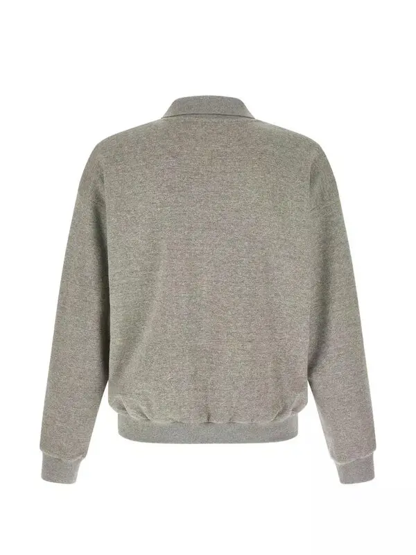 THE ROW Ry Buttoned French-terry Polo Shirt - Grey