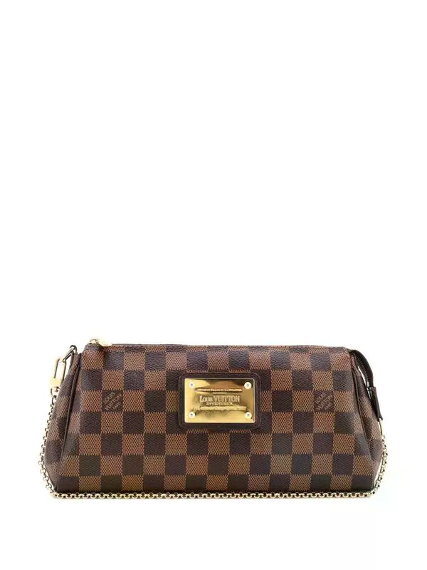 LOUIS VUITTON Eva Handbag Damier Clutch Bag - Brown