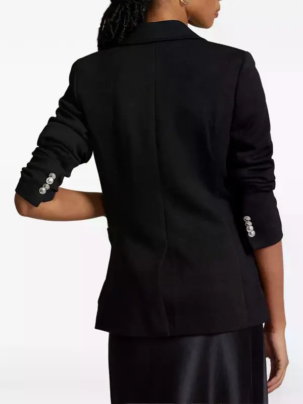 Polo Ralph Lauren Logo-appliqué Cotton Blazer - Black