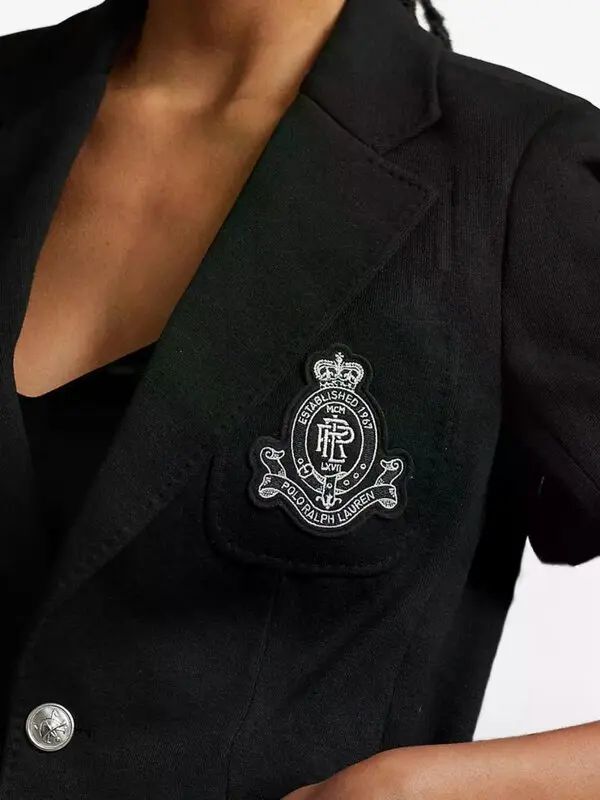 Polo Ralph Lauren Logo-appliqué Cotton Blazer - Black
