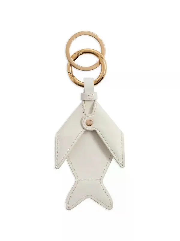 LANCEL Fish-motif Keyring - White