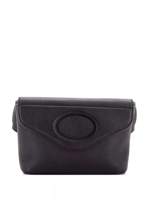 Burberry Pocket Bum Bag Leather Crossbody Bag - Black