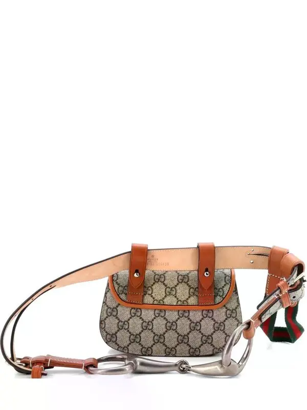 Gucci Bamboo 1947 Gg Coated Canvas Mini Belt Bag - Brown