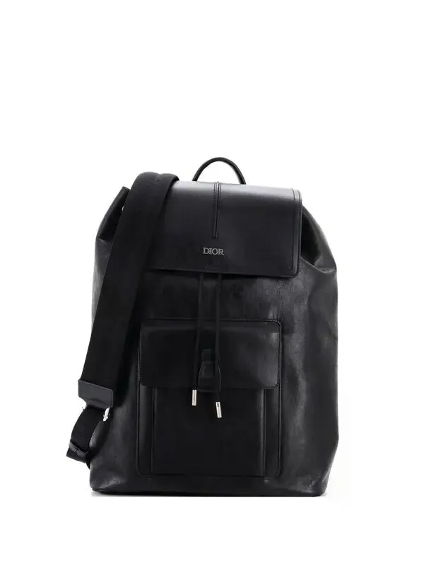 Dior Motion Oblique Galaxy Leather Medium Backpack - Black