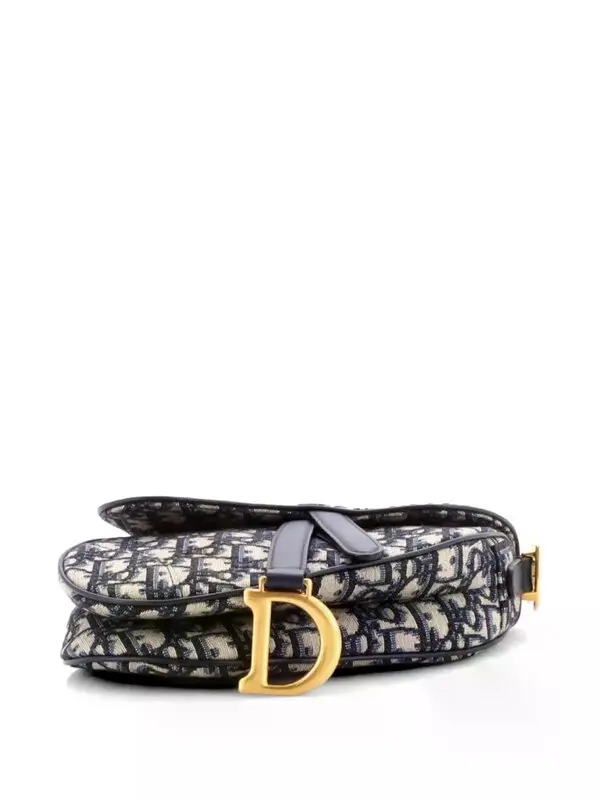 Dior Saddle Handbag Oblique Canvas Mini - Blue